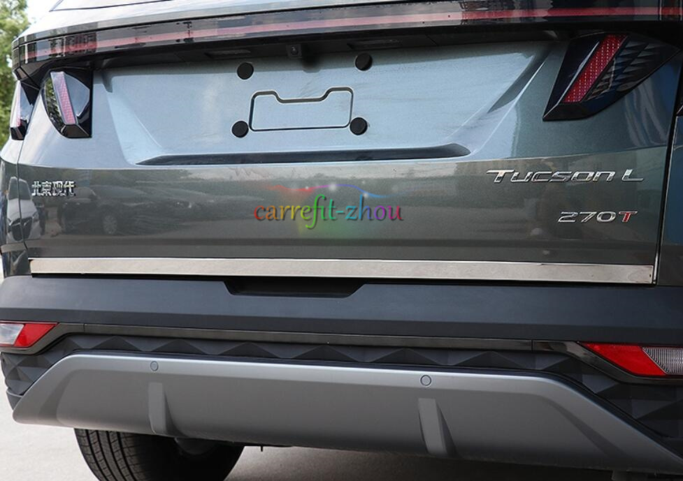 For HYUNDAI Tucson 2022 Up Stainless Polishing Rear Trunk Door Bottom ...